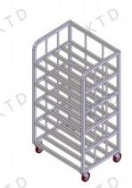 China KUTED Transport Trolley Square Tube SUS 304 201 PP Load Capacity 100kg for Easy Transportation for sale