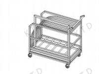 China Industrial Transport Trolley for Screen Printing Plate Frames with 100kg Load Capacity and Silent Casters for sale