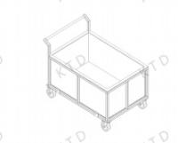 China Leakage Prevention Trolley with 1400Lx880Wx1000H mm Size and Square Tube SUS 304 201 PP Material for sale