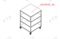 China Durable Fixture Transport Trolley with 80kg Load Capacity and 3