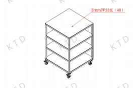 China Durable Fixture Transport Trolley with 80kg Load Capacity and 3