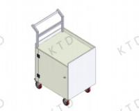 China 100kg Load Capacity Square Tube SUS304 PP Transport Trolley for Maintenance Tooling Storage in Industrial Environment for sale