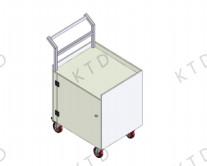 China 100kg Load Capacity Square Tube SUS304 PP Transport Trolley for Maintenance Tooling Storage in Industrial Environment for sale