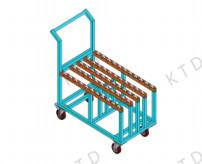 China SUS304 PE Square Tube Transport Trolley with 200kg Load Capacity for sale