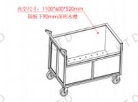 China Square Tube SUS304 PP Transport Trolley for 1300Lx690Wx1030H mm Filter Transportation Needs for sale