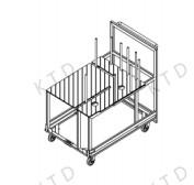 China KUTED Transport Trolley for Laser Mark Automatic Loading/Unloading 1150Lx730Wx1020H mm Size and Square Tube SUS201 for sale