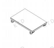 China Square Tube SUS304 Load Capacity 300kg KUTED Transport Trolley Axle Flatbed Trolley for Industrial for sale