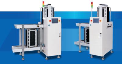 China Automatic Loader SMT PCB Conveyor Machine with PLC Control for 80x50-330x250mm PCB Size and 355*320x565mm Material Box for sale