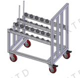 China Transport Trolley- Edge grinding machine retractable cart, customizable available for sale