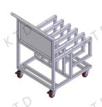 China Flexible stainless steel industrial mobile cart | Multi-process universal corrosion-resistant material transportation tool for sale
