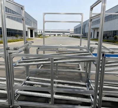 China Top Frame Multi-functional Aluminum Profile Smooth Flexible Turnover Rack Universal And Expandable Tooling Rack For The Entire Production Line for sale