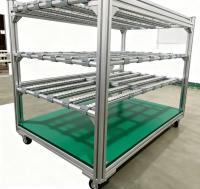 China Three-layer Hierarchical Turnover Storage Rack With 520kg Maximum Load Capacity And 4040 Anodized Industrial Aluminum Profiles for sale