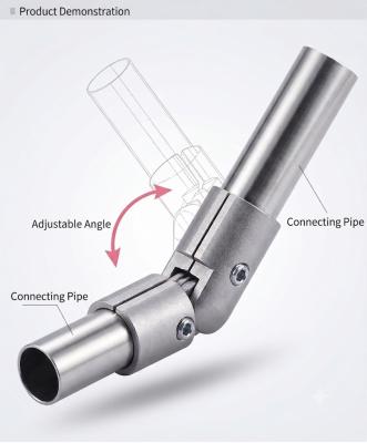 China Industrial Die Casting Rotatable Aluminum Tubing Joints with Anodic Oxidation for Assembly Line and Storage Racks for sale
