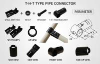China Durable Metal Pipe Connectors for Industrial Pipe Rack Systems and Material Handling Equipment with Reusable Black Finish for sale