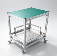 China MGX‑A Aluminum ESD Mobile Trolley, Anti‑Static Work Cart for Factory Workshop, Smooth Rolling Lockable Casters, Custom Sizes Available for sale