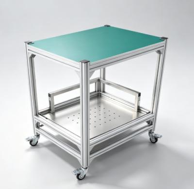 China MGX‑A Aluminum ESD Mobile Trolley, Anti‑Static Work Cart for Factory Workshop, Smooth Rolling Lockable Casters, Custom Sizes Available for sale