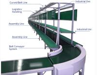 China Anti-static Curved Pvc Belt Conveyor Assembly Line, Custom Turning Belt Production Line For Electronic Workshop for sale