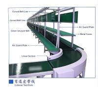 China Anti-static Curved Pvc Belt Conveyor Assembly Line, Custom Turning Belt Production Line For Electronic Workshop for sale