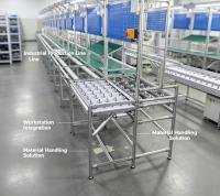 China Custom Industrial Aluminum Profile Ball Transfer Assembly Line, Anti-Static PVC Belt Conveyor Production Workstation for sale