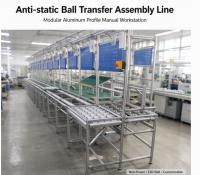 China Aluminum Profile Anti-static Manual Roller Ball Transfer Assembly Line for sale