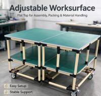 China Mobile ESD Lean Tube Workbench, Modular Anti-Static Assembly Station with Lockable Casters for sale