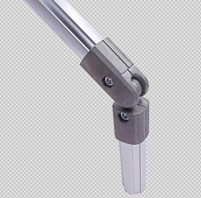 China Die Casting AL-30 Aluminum Pipe Joint with Silver Anodized Aluminium Tube Connector for Lean Tube Systems for sale