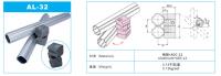 China Andoic Oxidation Alloy Pipe Adapter AL-32 For Connecting Aluminum Tubes And Profiles for sale