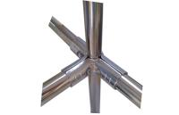 China 90 Degree 3 Way Flexible Metal Chrome Pipe Connectors / Joints for sale