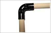 China 90 Degree Black Metal Pipe Connectors Elbow Pipe Fittings For Pipe Racking System for sale
