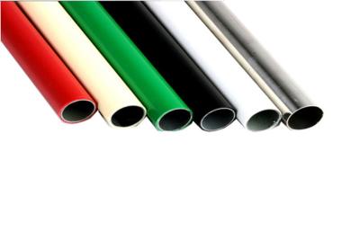China Plastic Coated Flexible PVC Pipe For Racking System , Large Diameter Steel Pipe for sale