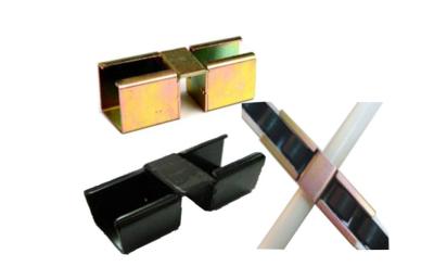 China Zinc Plated Black / Golden Joint For Roller Track In Flow Pipe Rack System for sale