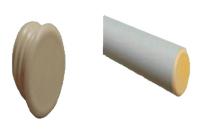 China Flexible Male PE Coated Pipe Rack Fittings Beige Plastic Top Cap for sale