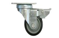 China Industrial Swivel Caster Wheels with Brake Suitable for Pipe Racking Systems Featuring PU and PVC Material Construction for sale