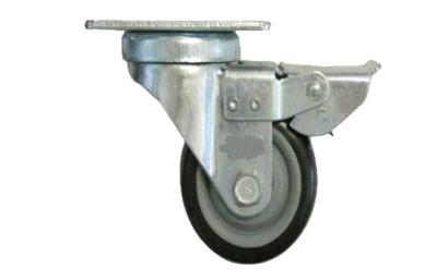 China Industrial Swivel Caster Wheels with Brake Suitable for Pipe Racking Systems Featuring PU and PVC Material Construction for sale