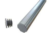 China Grey Male Metal Pipe Fittings PP Top Cap For Aluminum Alloy Pipe for sale