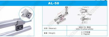 China Silvery Joints Lightweight AL-58 Aluminum Tube Connectors for sale