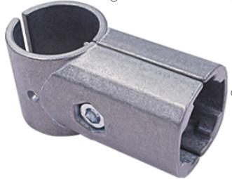 China Composite aluminum pipe joint 28mm pipe material zinc alloy for sale