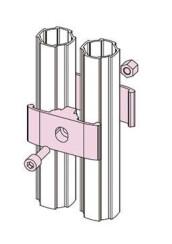 China ISO9001 AL-11 Aluminum Tube Fitting Die Casting Double Tube Parallel Connector for sale