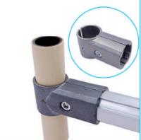 China AL-61 Aluminum Tubing Joints 28mm Connecting Pipes Silvery Zinc Ally Material for sale
