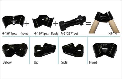 China Heavy Duty Cross Metal Pipe Connectors 28mm Dia. For ABS / PE Coated Pipe for sale