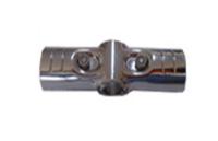 China Cross Type Chrome Pipe Connectors Smooth For 28mm Pipe for sale