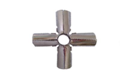 China 4 Way Pipe Fitting Metal Chrome Pipe Connectors For Heavy Duty for sale