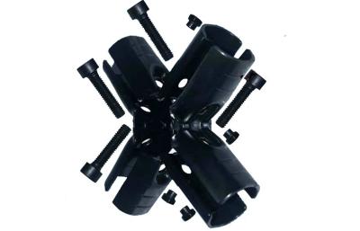 China Steel Plated 5 Way Coated Metal Pipe Joint 2.3mm Thickness For Racking System for sale