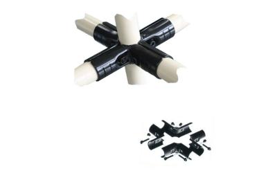 China 5 Way Plastic Coated Metal Pipe Connectors , 2.5mm Thickness Cold - Roll Steel Plate for sale