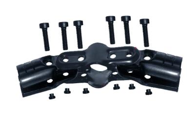 China Glossy Surface Black Metal Pipe Connectors , 28mm Diameter Black Pipe Fittings for sale