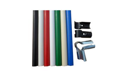 China Eco-Friendly Flexible Plastic Coated Pipe and Pipe Joint 1.2mm for Lean Tube System, Workbench, Material Handling and Industrial Storage Applications for sale