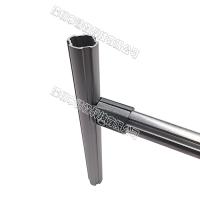 China Sliver Color Aluminum Weld Pipe Fittings Al-19-1 Tee Type Outer Connector 19mm for sale