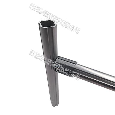 China Sliver Color Aluminum Weld Pipe Fittings Al-19-1 Tee Type Outer Connector 19mm for sale
