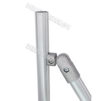China Thick 1.7mm Aluminium Pipe Joints 180 Degree Freedom Connector Outer Diameter 28mm for sale