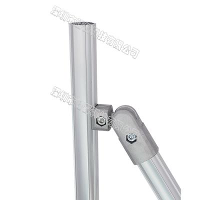 China Thick 1.7mm Aluminium Pipe Joints 180 Degree Freedom Connector Outer Diameter 28mm for sale